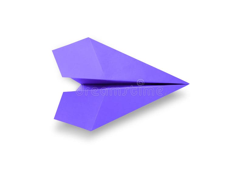 Purple Paper Butterfly Origami Isolated on a White Background Stock ...