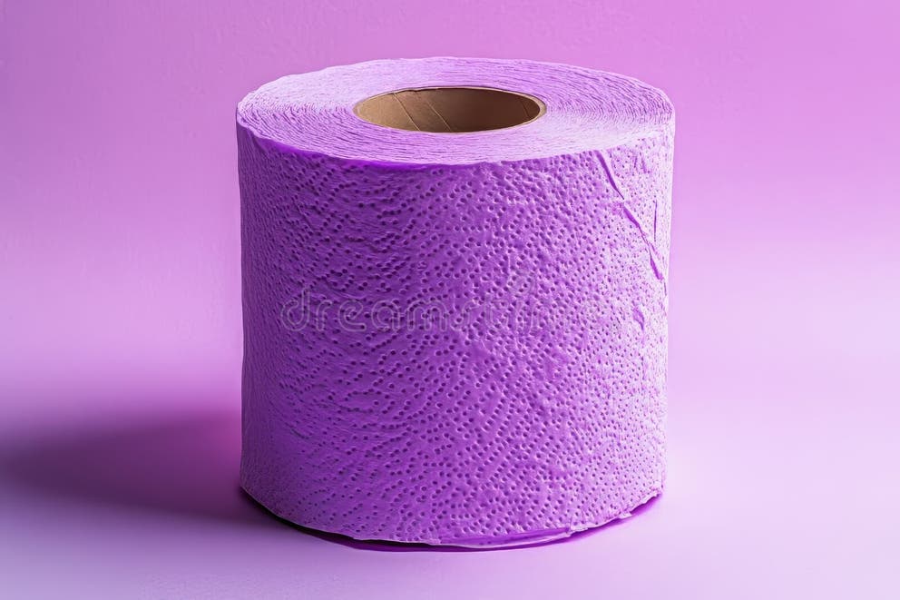 A Purple Paper Roll is Unrolling on a Lavender Background Stock Image ...