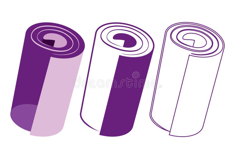 Purple paper roll stock vector. Illustration of icon - 76221692