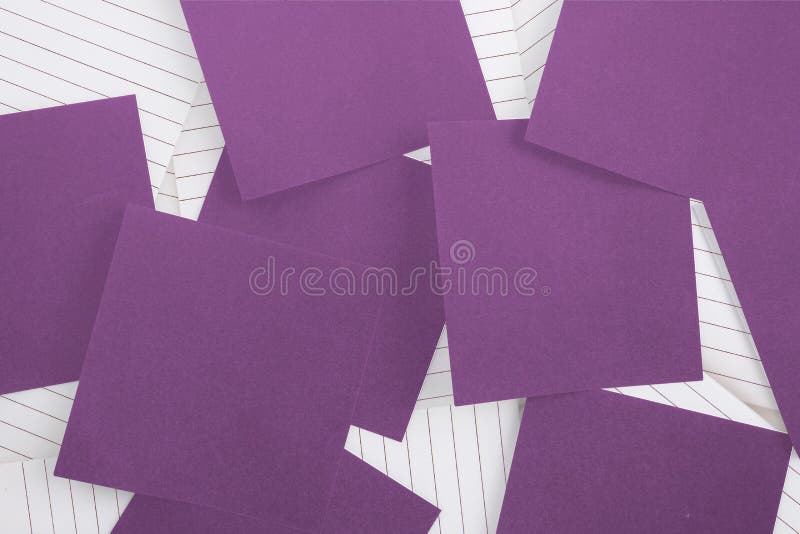 Purple Paper Strewn Over Notepad Stock Illustration - Illustration of ...