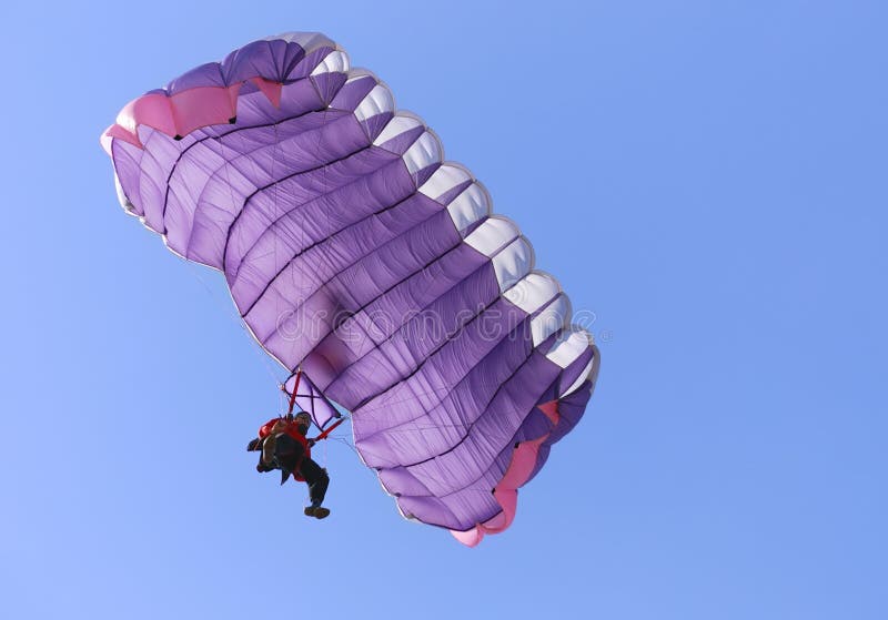 Purple parachute stock photo. Image of colorful, hang - 8876204