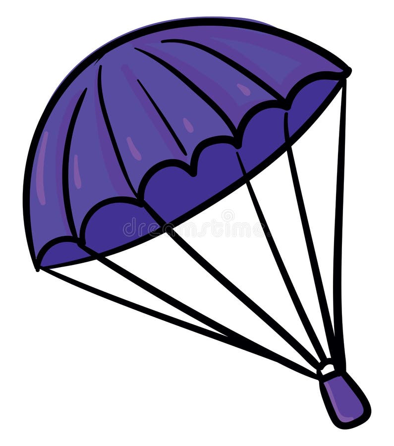 Purple Parachute, Illustration, Vector Stock Vector - Illustration of ...