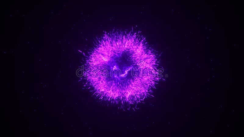 Purple Particles Explosion on the Glamorous Backdrop Stock Illustration ...