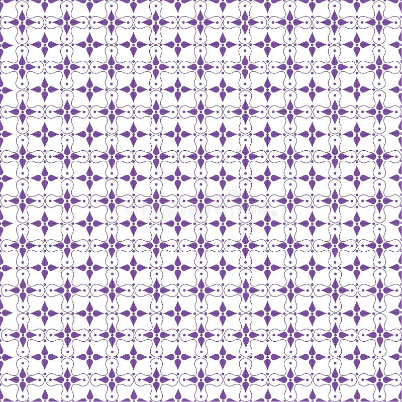 Purple Pattern with Victorian Motives Stock Illustration - Illustration ...