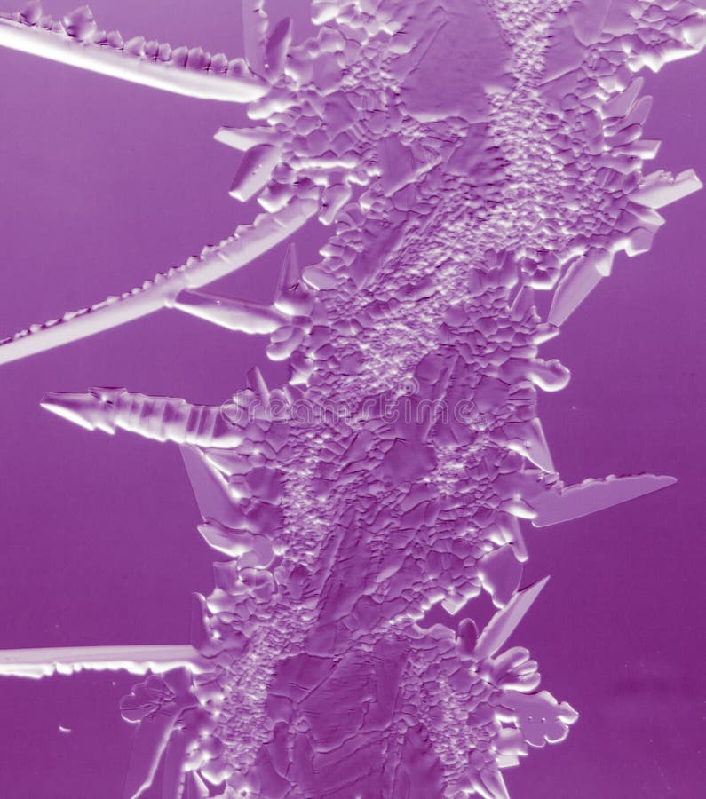 Purple Patterns on the Glass in the Frost Stock Photo - Image of fresh ...