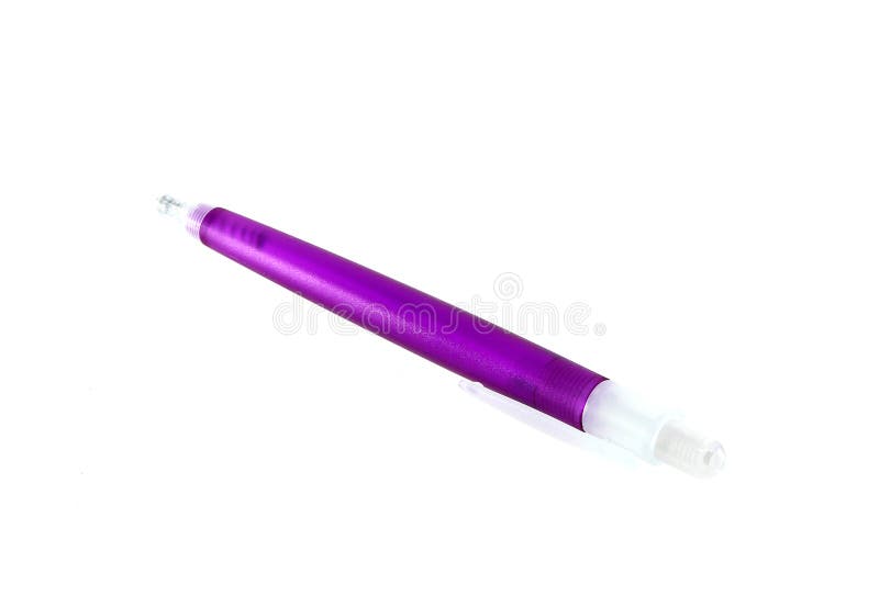 Purple pen isolated stock image. Image of sign, note - 57956301