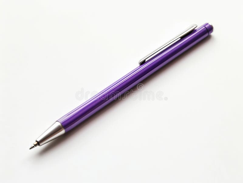 A Purple Pen on a White Surface Stock Photo - Image of tools, generated ...