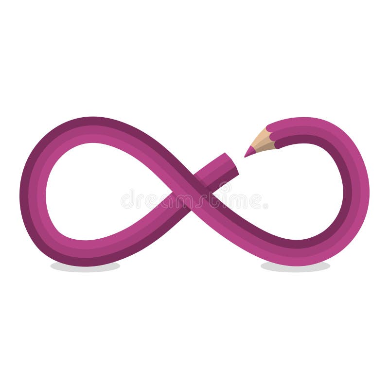 Purple Pencil Forms an Infinity Symbol, Representing the Endless ...