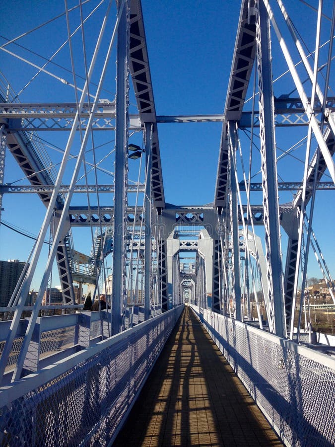 Purple People stock image. Image of purple, walking, bridge - 58589597