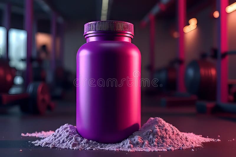 Purple PerformanceBoosting Supplement Container Ideal for Weightlifting ...
