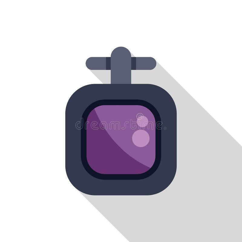 Purple Perfume Bottle Icon with Long Shadow Stock Illustration ...