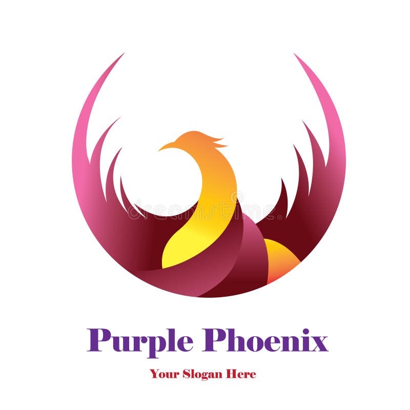 The Purple Phoenix Vector Logo Design in Eps.10 Stock Vector ...