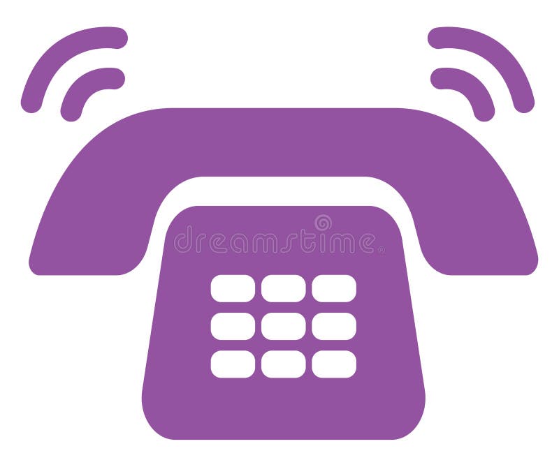 Purple Telephone, Icon Icon Stock Vector - Illustration of vector, blue ...