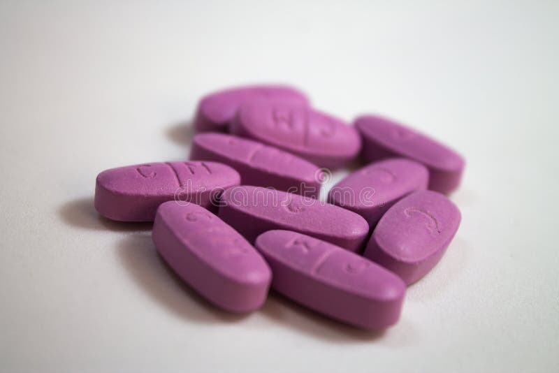 Purple Pills Medicine Bottle Stock Image - Image of tablet, pills: 6024083