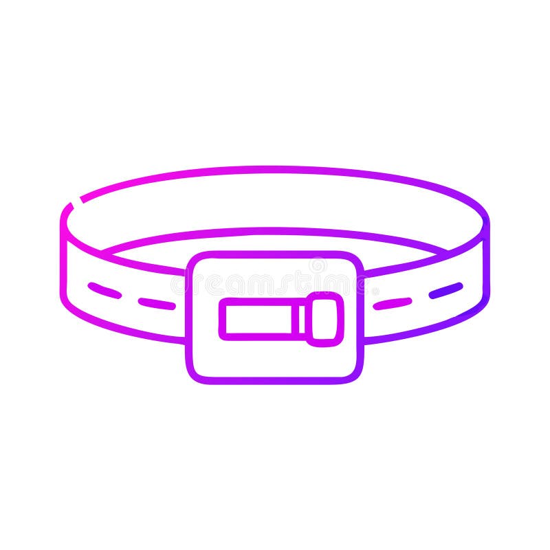 A Purple and Pink Belt with a Button on it Stock Photo - Illustration ...