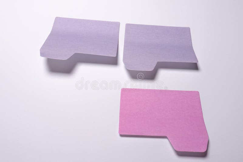 Purple and Pink Blank Sticky Notes Stock Image - Image of purple ...