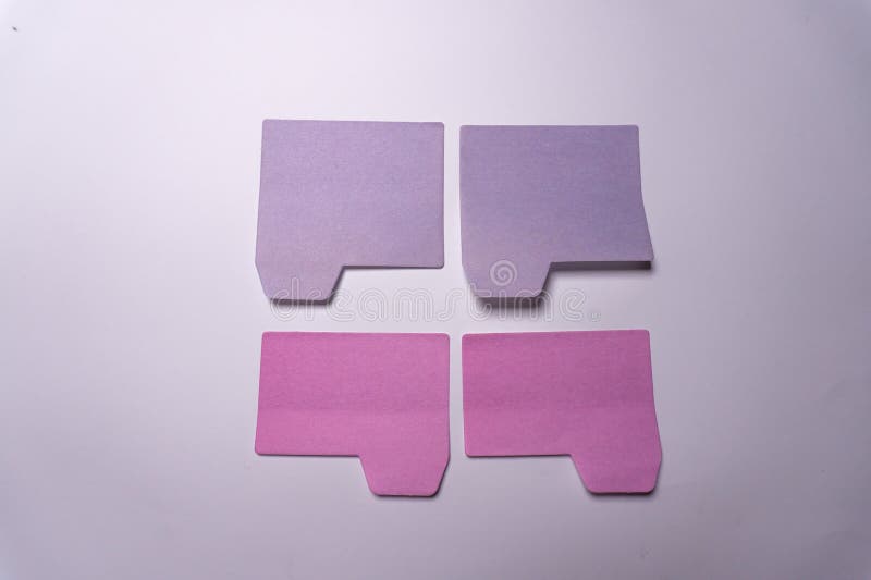 Purple and Pink Blank Sticky Notes Stock Image - Image of cute, small ...