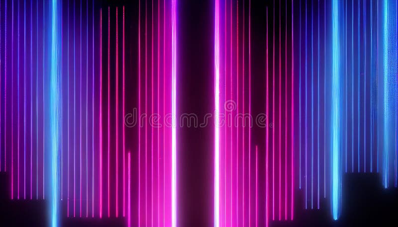 Purple Pink and Blue Glowing Neon Lines, AI Generated Stock ...