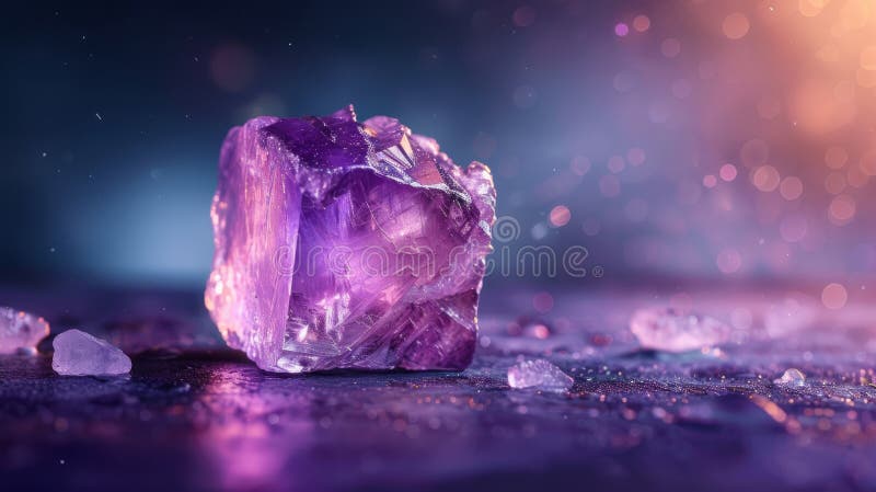 Purple and Pink, Casting Its Glow upon the Stone Stock Photo - Image of ...