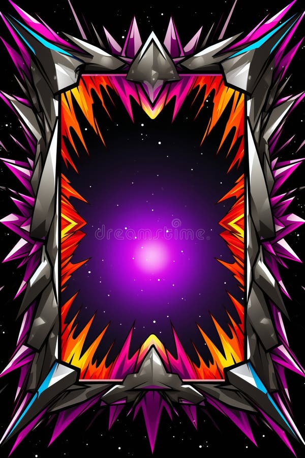 A Purple and Pink Frame with a Star in the Center Stock Photo - Image ...