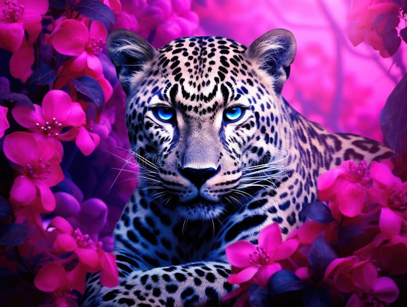 Purple and Pink Leopard Fur Pattern. Stock Illustration - Illustration ...