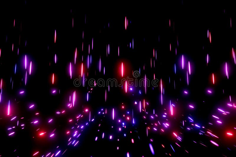 Purple Pink Light Streaks, Bright Neon Rays, Transfer Data Network ...