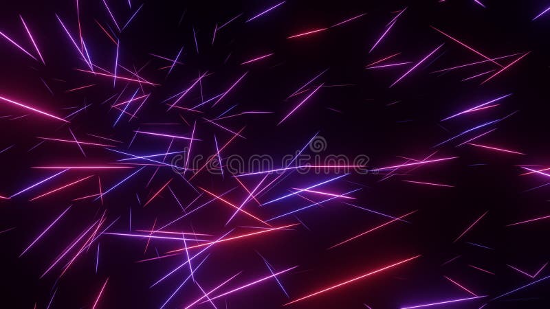 Purple Pink Light Streaks, Bright Neon Rays, Transfer Data Network ...