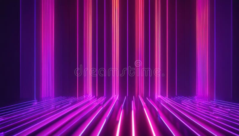 A Purple and Pink Neon Light Display Stock Illustration - Illustration ...
