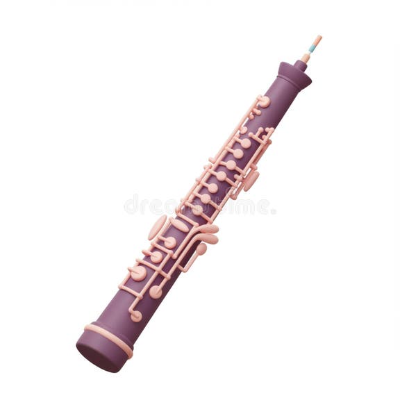 Purple and Pink Oboe 3D Render Stock Illustration - Illustration of texture, form: 380129814