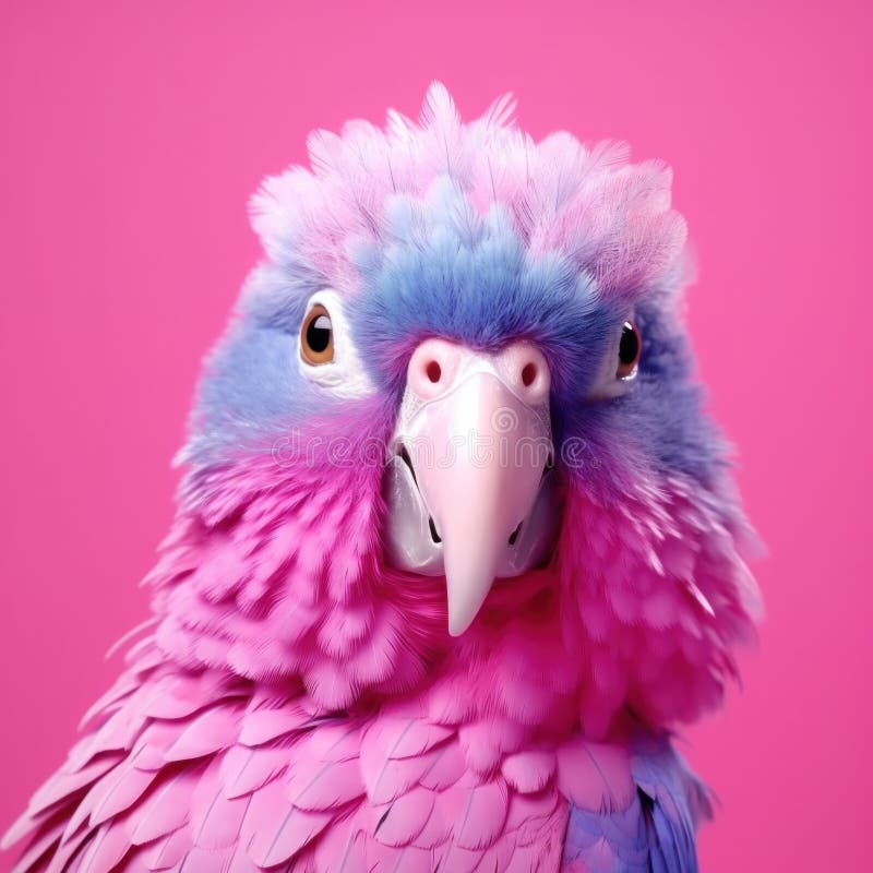 Purple and Pink Parrot Portrait Stock Image - Image of wild, tropical ...
