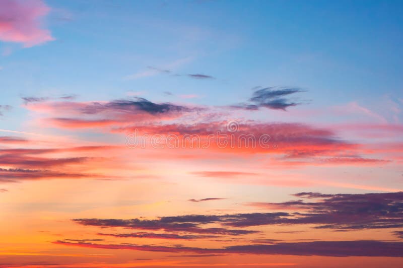 Purple Pink Sky, Purple Sky at Sunset Stock Image - Image of clouds ...