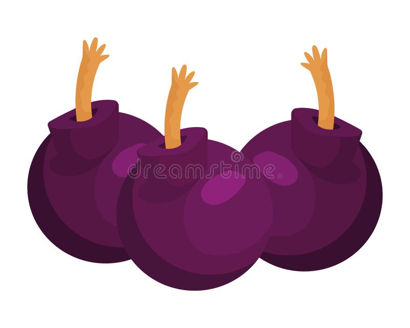 Purple pirate bombs stock vector. Illustration of retro - 244805545