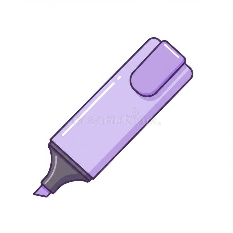 Purple Pixel Art Highlighter Marker Illustration Stock Illustration ...