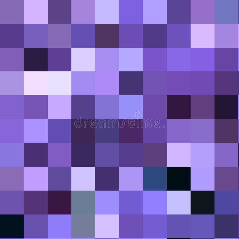 Purple Pixel Squares in Different Shades and Hues Stock Image - Image ...