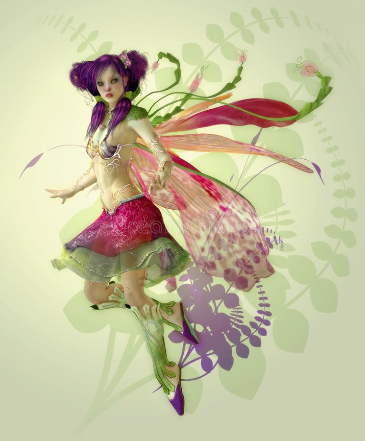 Green Dragonfly Fairy stock illustration. Illustration of white - 33248701