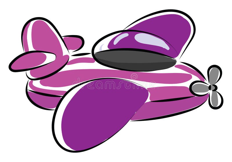 Purple Plane Icon, Cartoon Style Stock Vector - Illustration of engine ...