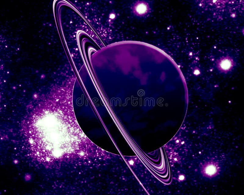 Purple Planet - Fantasy Space Stock Illustration - Illustration of ...