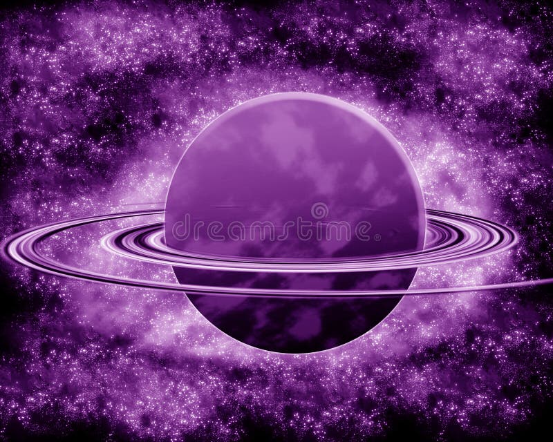 Purple Planet - Fantasy Space Stock Illustration - Illustration of ...