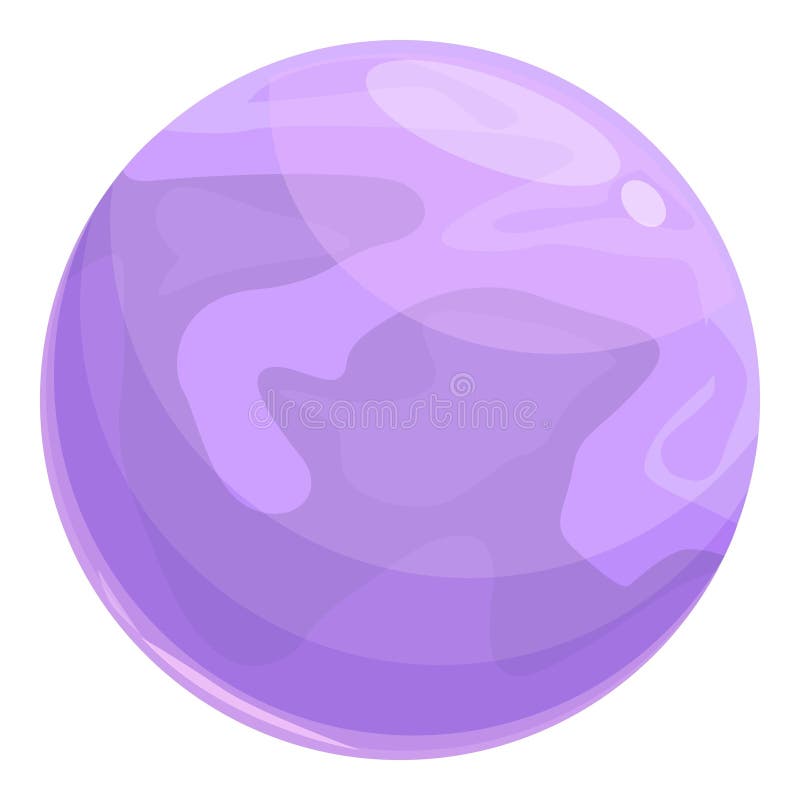 Purple Planet Rotating in Open Space with Atmosphere Stock Illustration ...