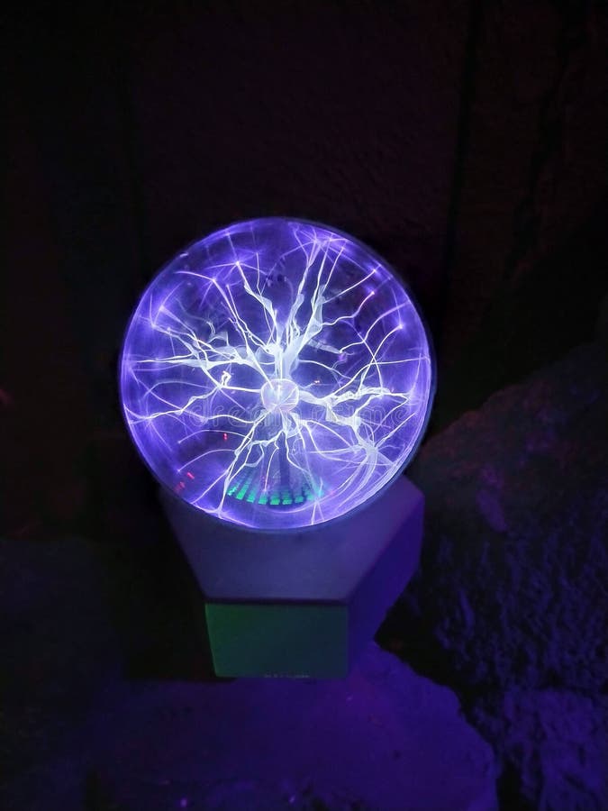Purple plasma ball. stock photo. Image of ball, electricity - 230880638