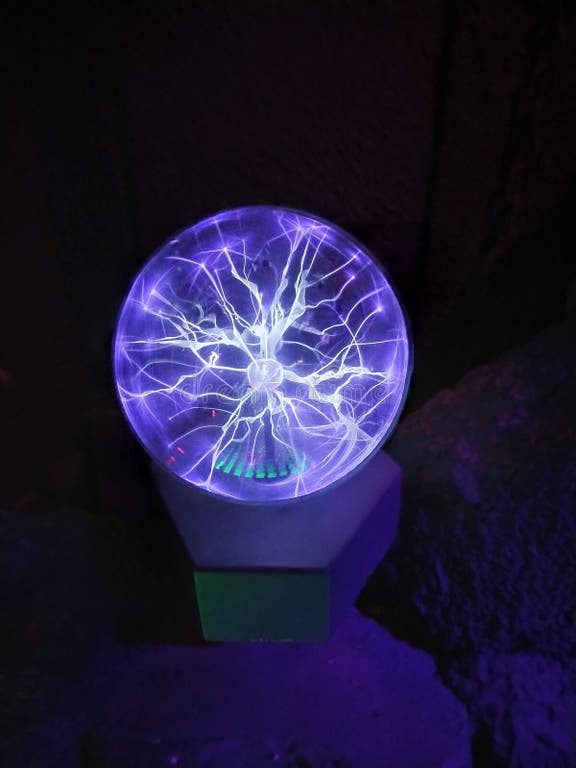 Purple plasma ball. stock photo. Image of ball, electricity - 230880638