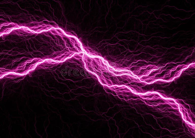 Purple plasma lightning stock illustration. Illustration of hill ...
