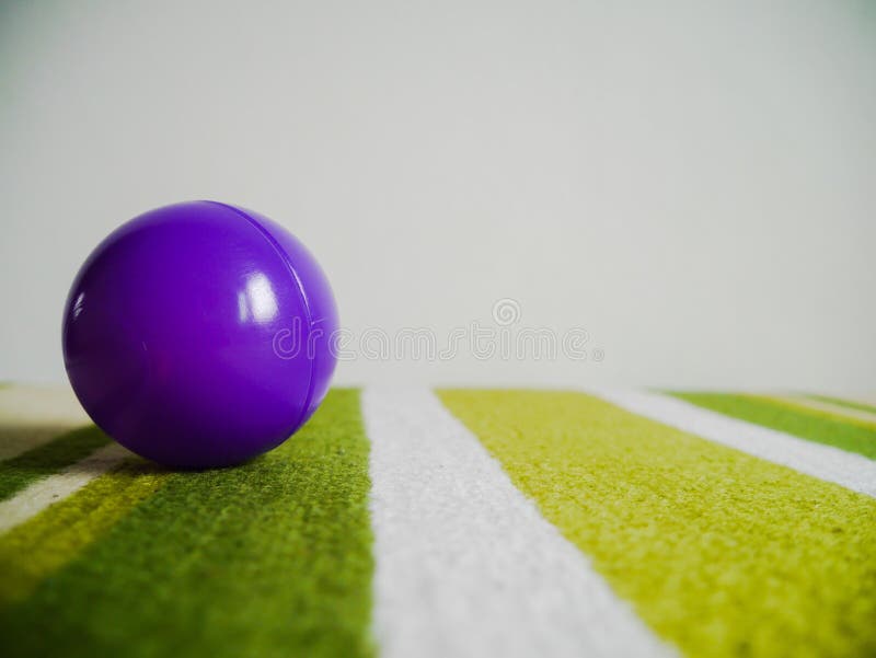 Purple Plastic Ball Isolated Stock Photo - Image of purple, white ...