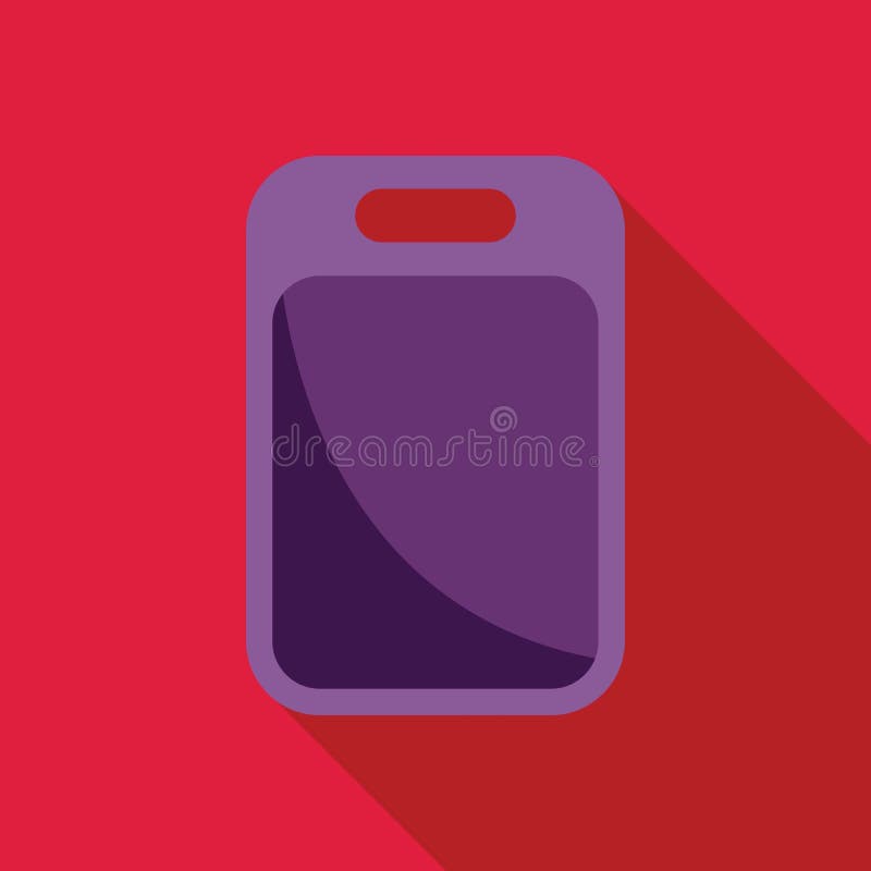 Purple Cutting Board with Rounded Corners on Red Background Stock ...