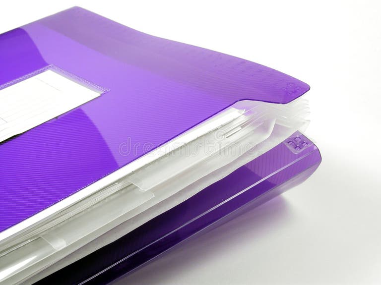 Purple Plastic Folder stock photo. Image of homework, file - 19148
