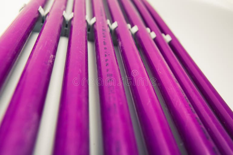 Purple plastic pipes stock image. Image of pipes, power - 51632611