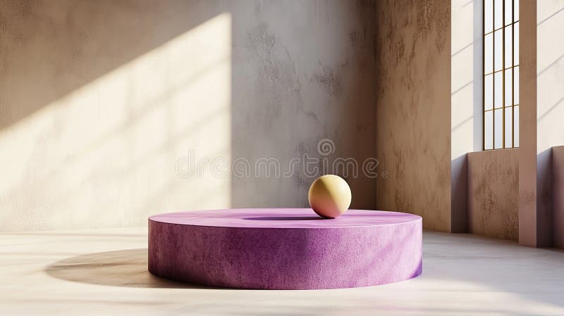 Purple Platform, Sphere, Sunlit Studio, Product Display Stock ...