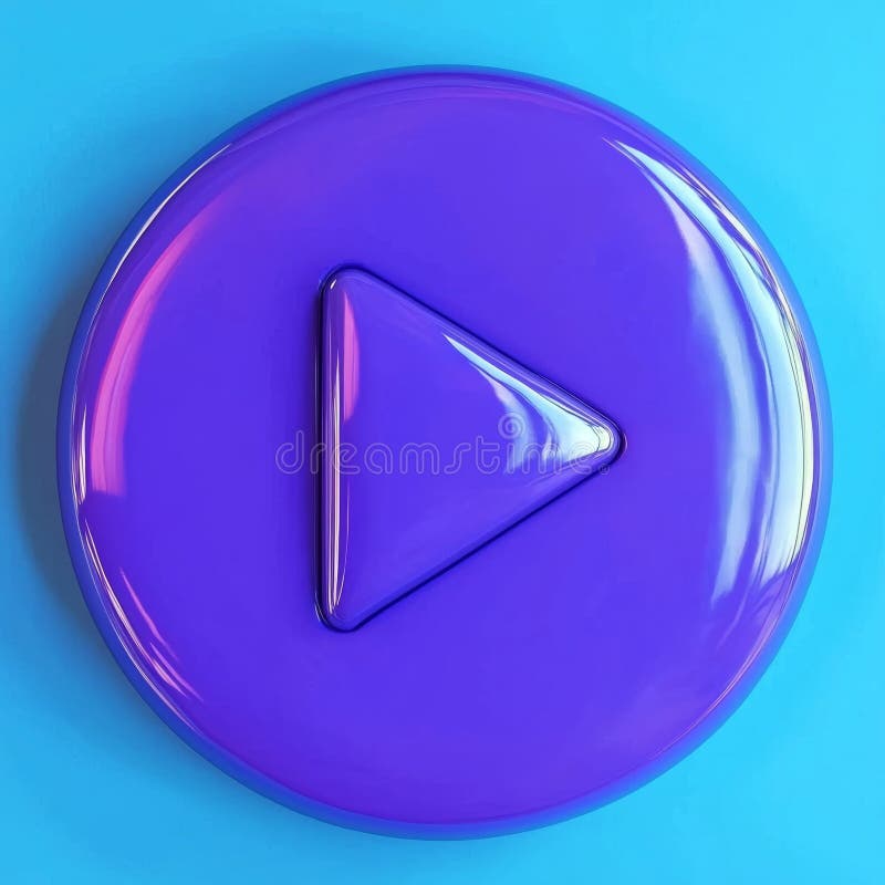 Purple Play Button stock illustration. Illustration of graphic - 334817010