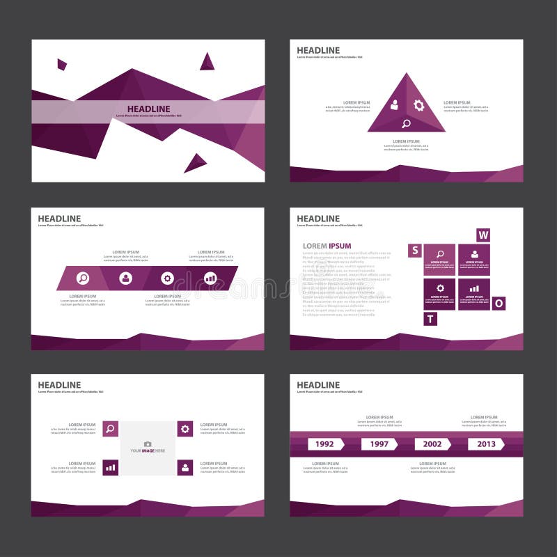 Purple Polygon Abstract Presentation Template Infographic Elements Flat ...