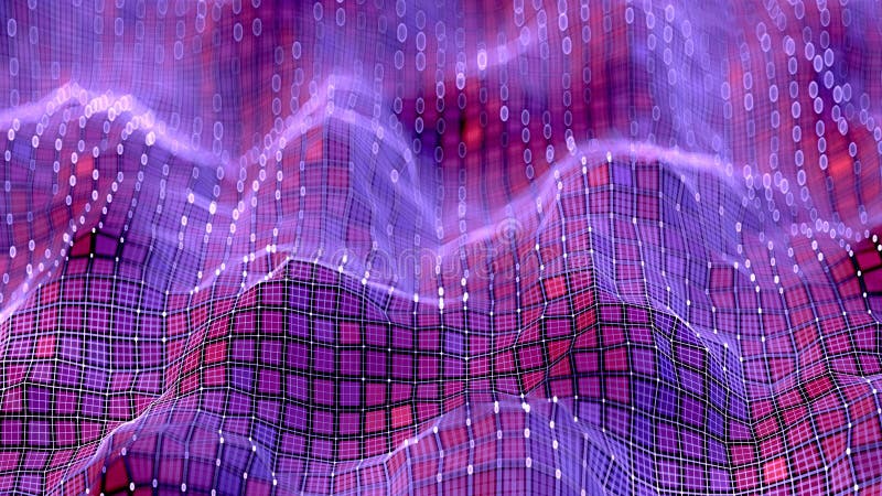 Purple Polygonal Network 3D Render Illustration Stock Illustration ...